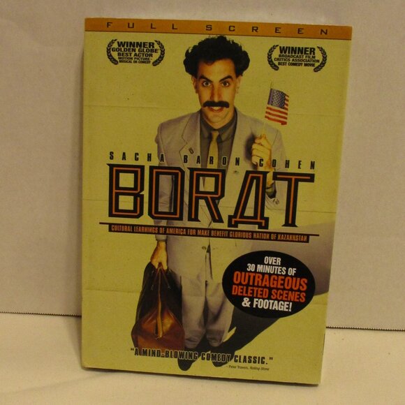 DVD | Media | Borat Full Screen New Sealed Black White Red Funny Comedy ...